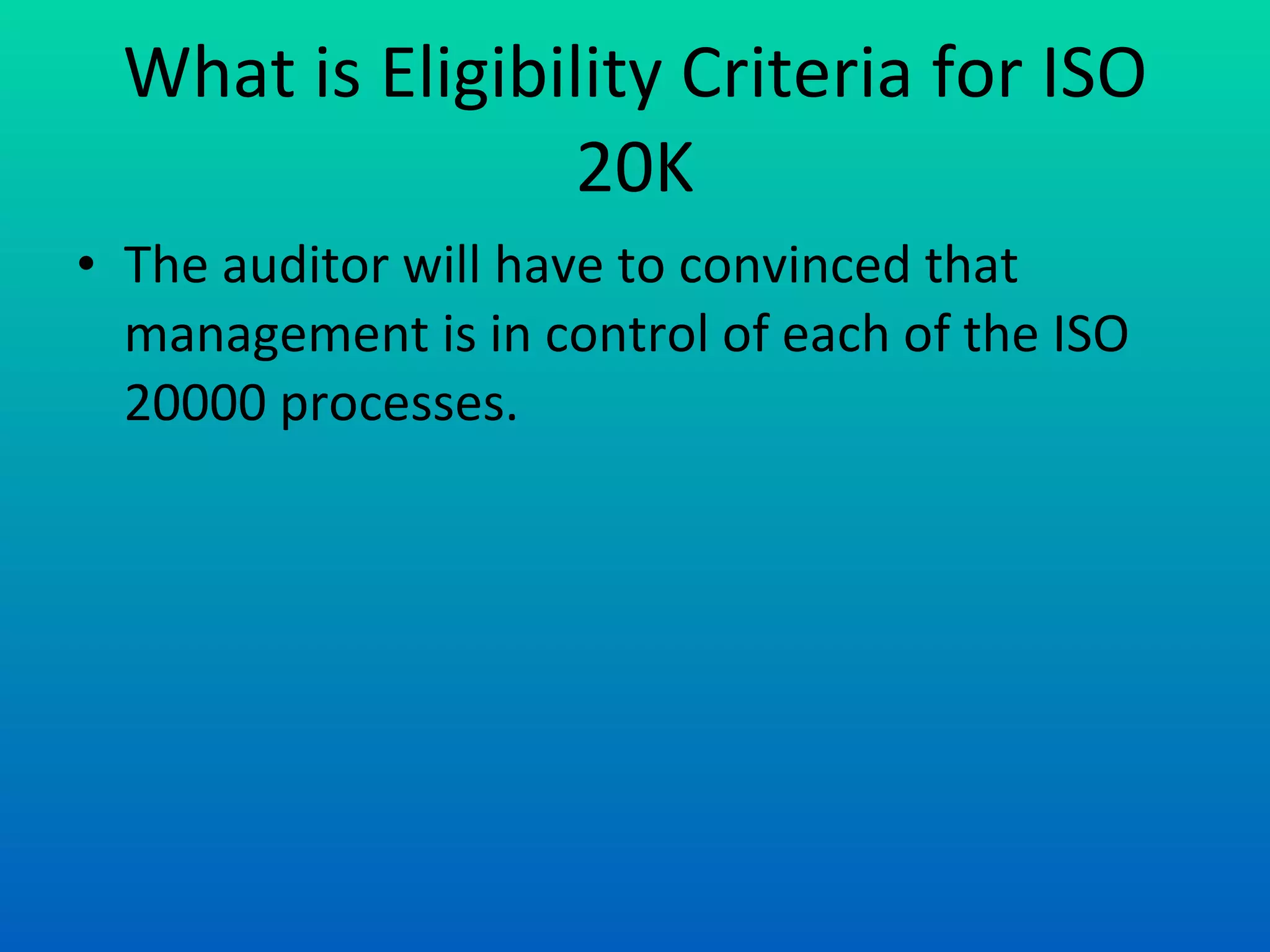 Iso 20000 standard implementation | PPT