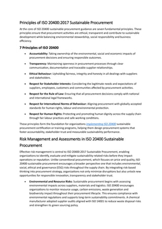 ISO 20400 Guide for Modern Sustainable Procurement Practices | PDF