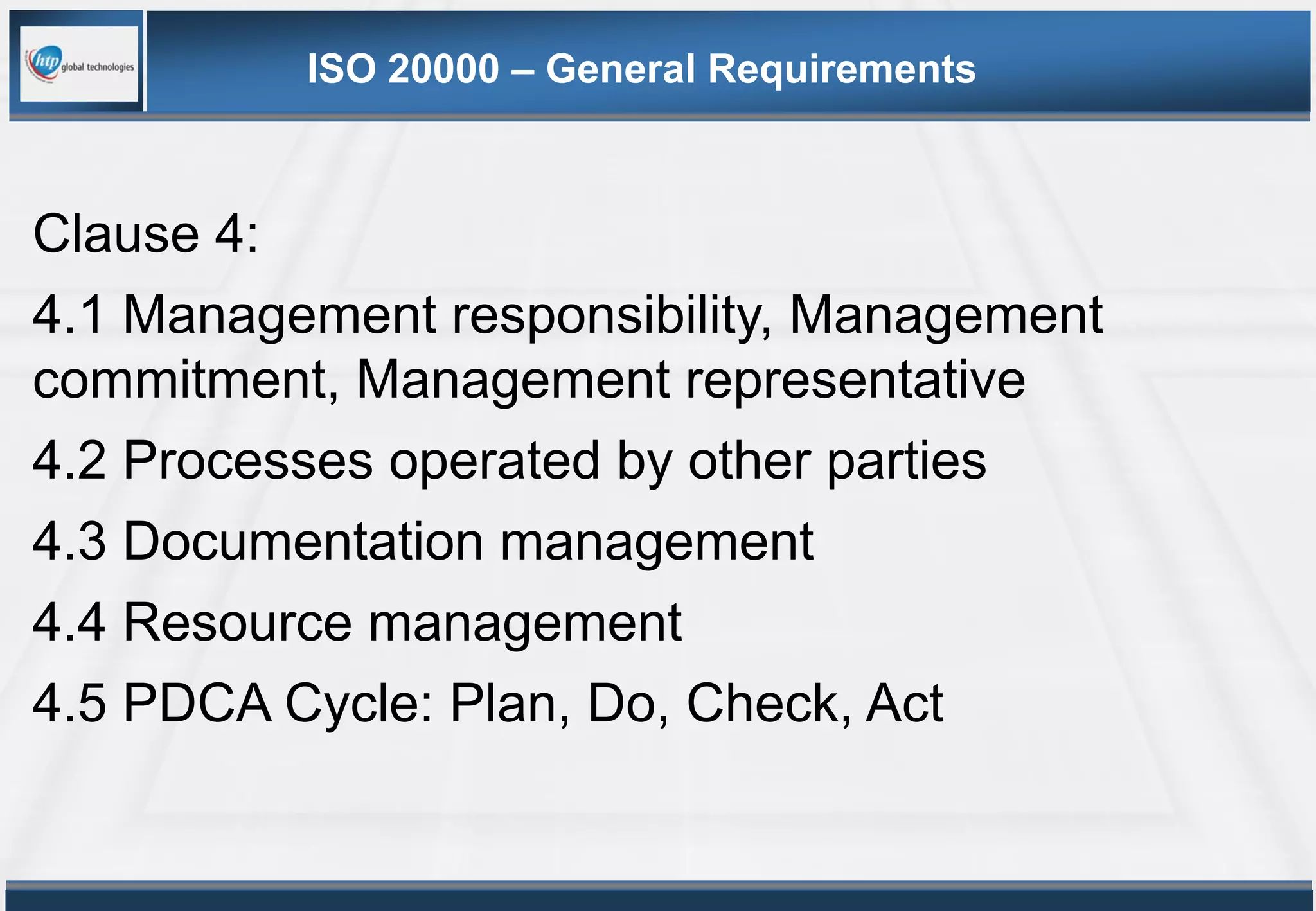 ISO 20000 Implementation Presentation | PDF