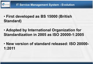 ISO 20000 Implementation Presentation | PDF
