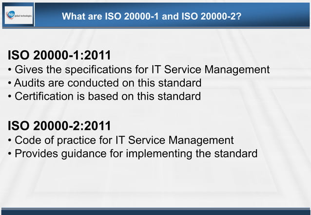 ISO 20000 Implementation Presentation | PDF | IT and Internet Support ...