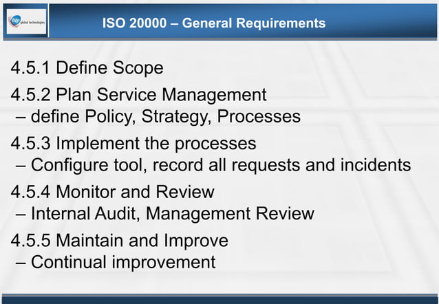 ISO 20000 Implementation Presentation | PDF | IT and Internet Support ...