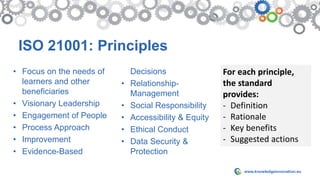 Standardising Management Systems for Educational Organizations ...