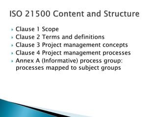 ISO 21500 - Guidance on Project Management | PPT