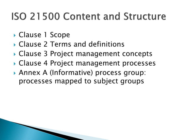 ISO 21500 - Guidance on Project Management | PDF