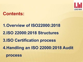 Iso 22000 2018 awareness training | PPTX