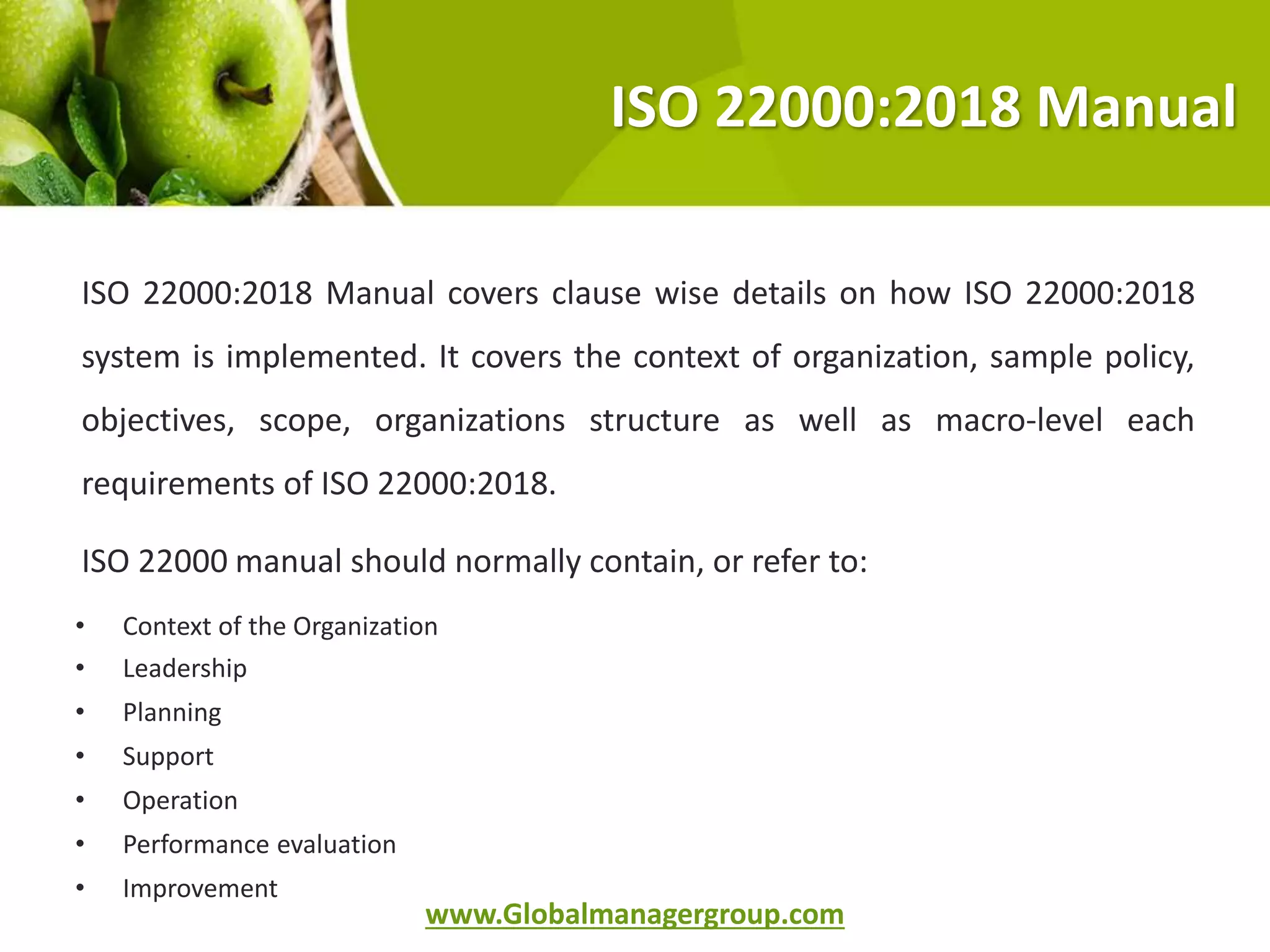 How to fulfil Requirements of ISO 22000:2018 Documentation | PPTX