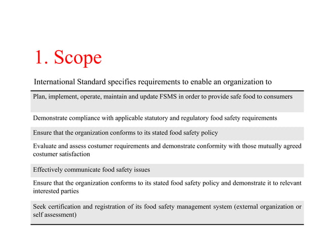 ISO 22000 - Food Safety Management System and HACCP Implementation | PPTX