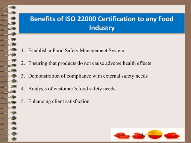 Iso 22000 2005 food safety management system certification practice ...