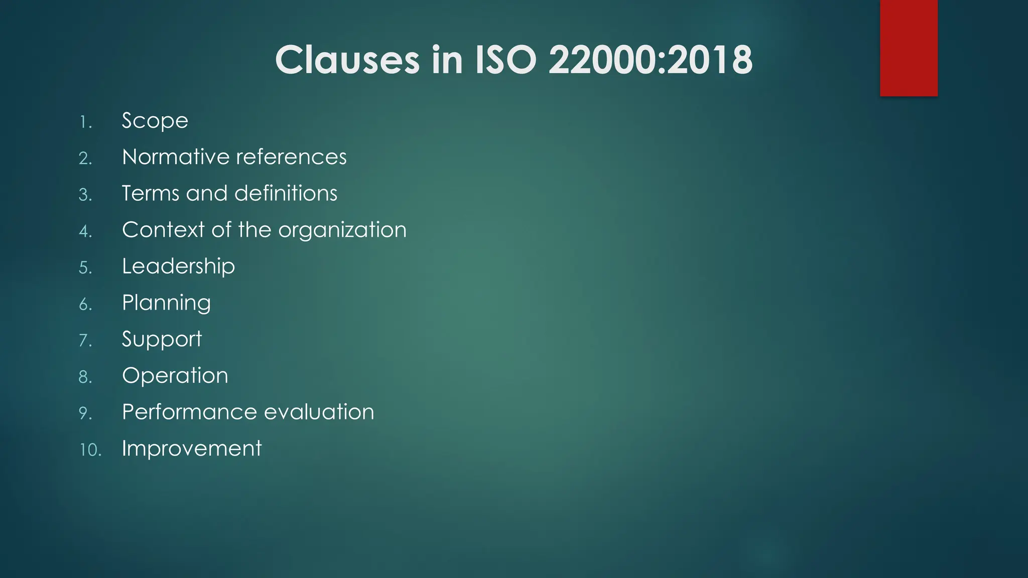 ISO 22000 2018(Food safety Management System) Awareness. | PPTX