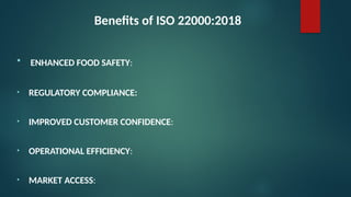 ISO 22000 2018(Food safety Management System) Awareness. | PPTX