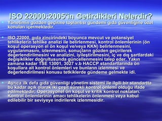 Iso22000 bilgilendirmeegitimi | PPT