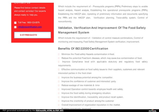 iso 22000 certification | PPT