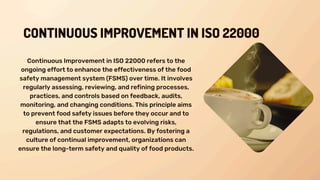 ISO 22000: Enhancing Food Safety Through Continuous Improvement | PDF