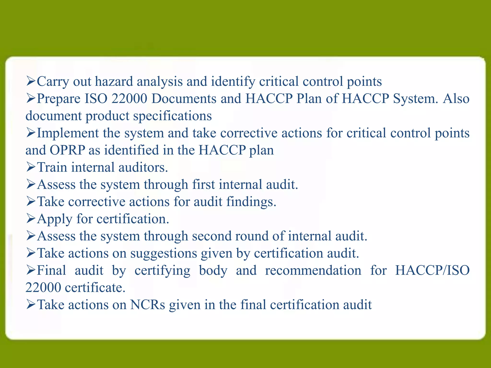 ISO 22000 Food Safety Management System | PPTX
