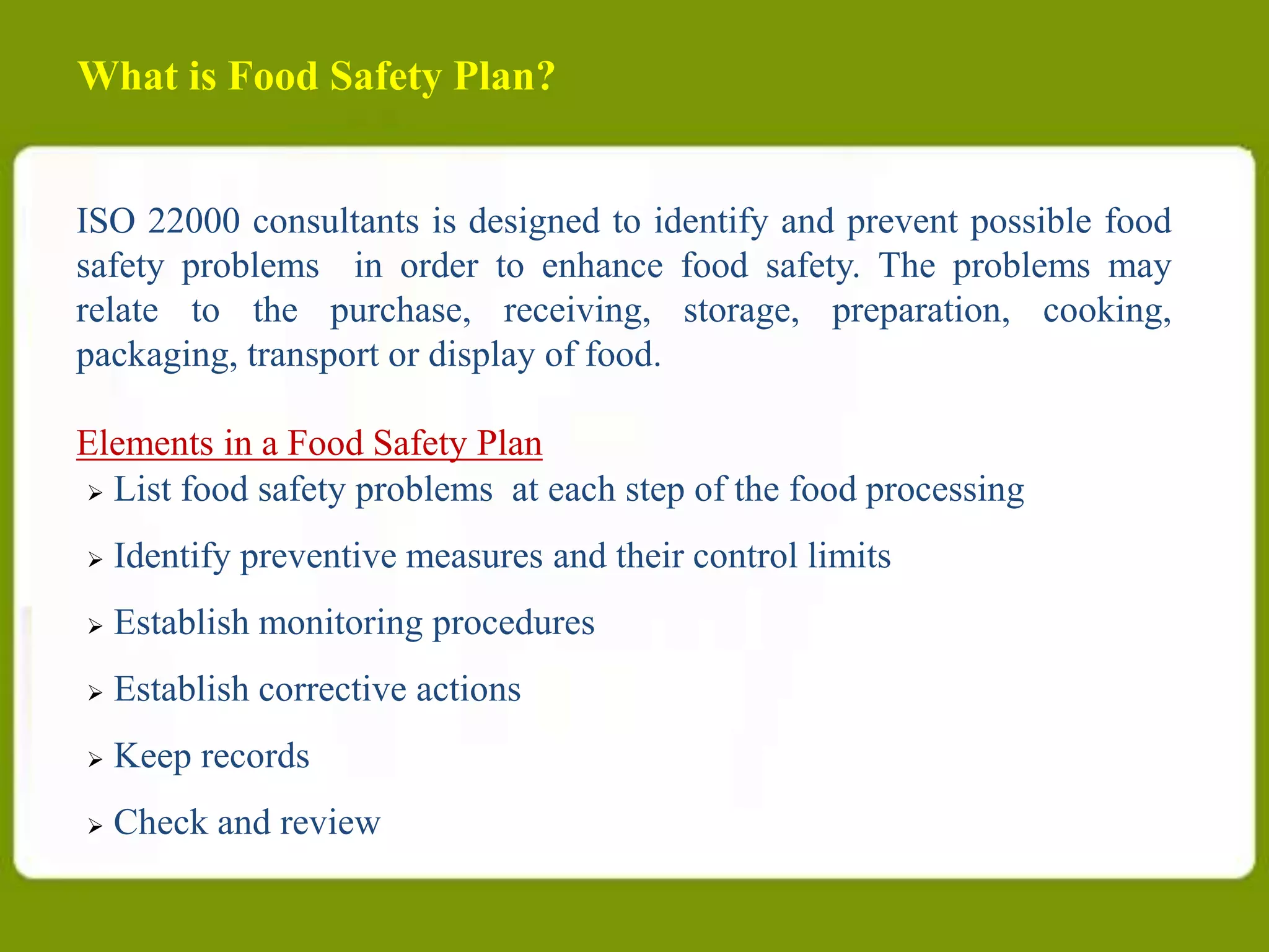 ISO 22000 Food Safety Management System | PPTX