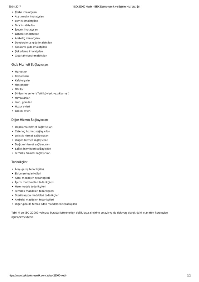 Iso 22000 nedir | PDF