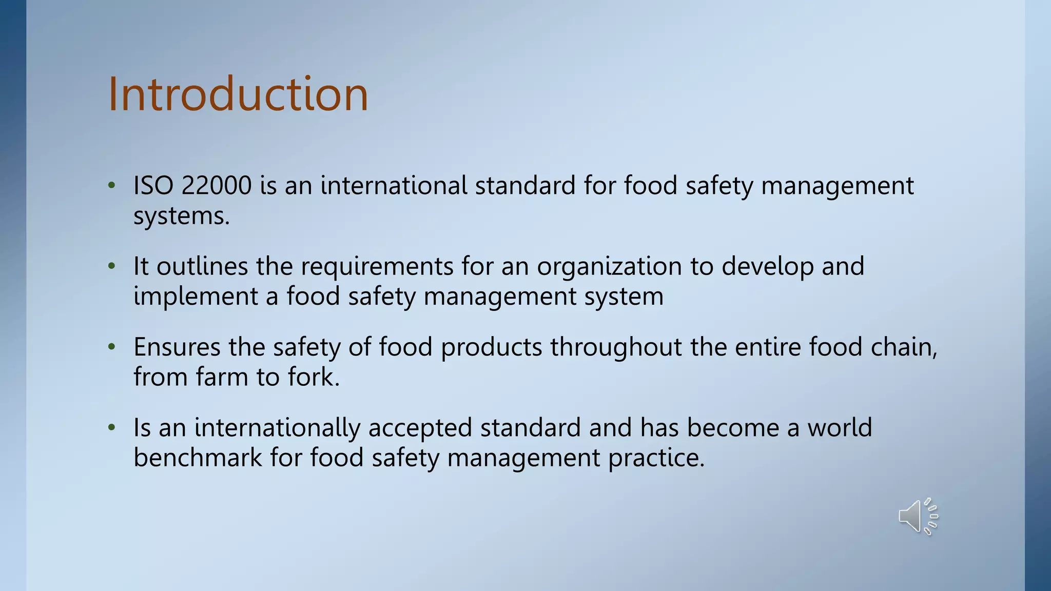 Presentation on ISO 22000 | PPTX