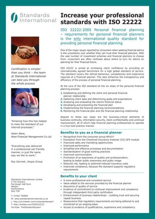 ISO 22222 - Information 2013 | PDF