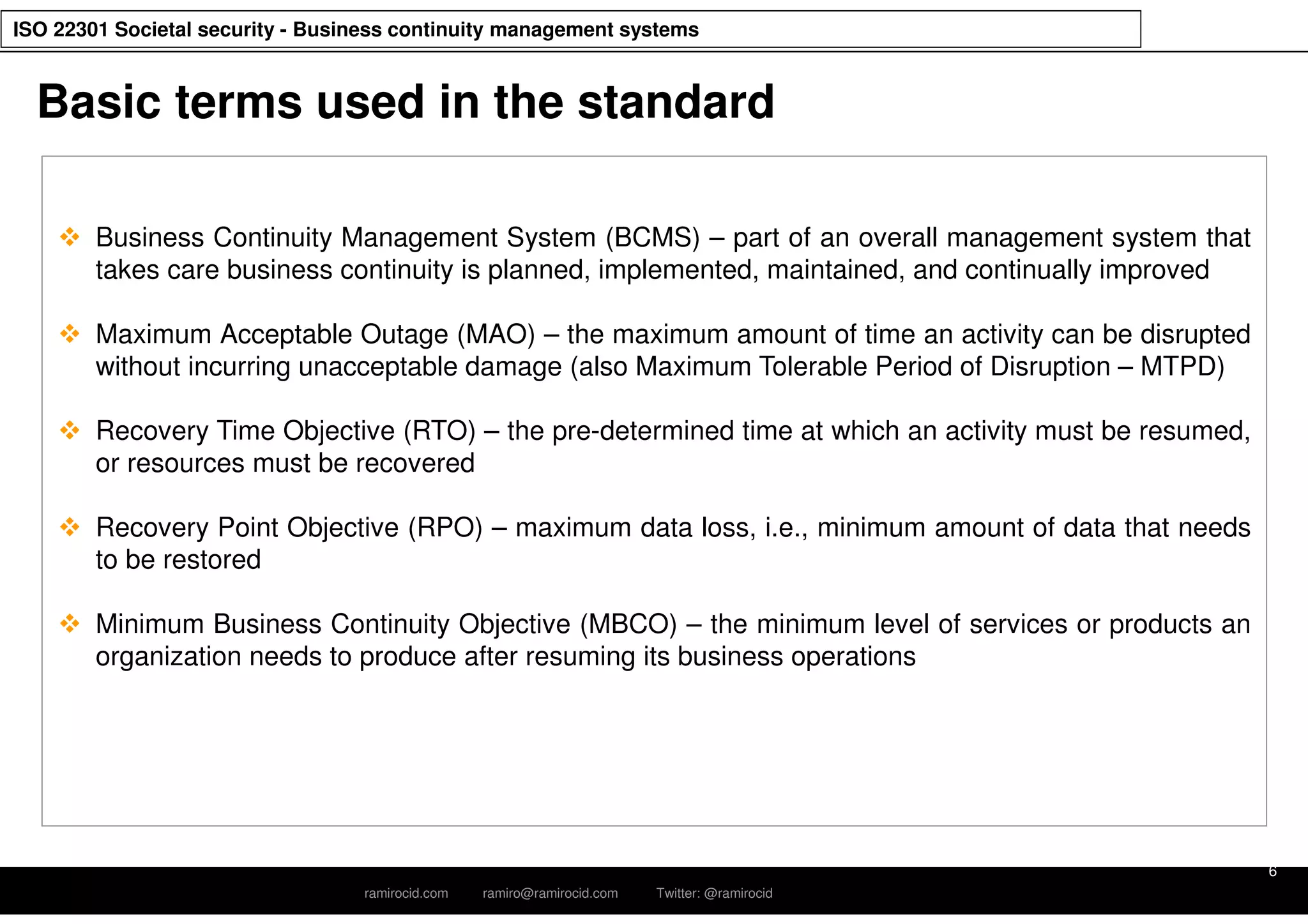 ISO 22301 Business Continuity Management | PDF