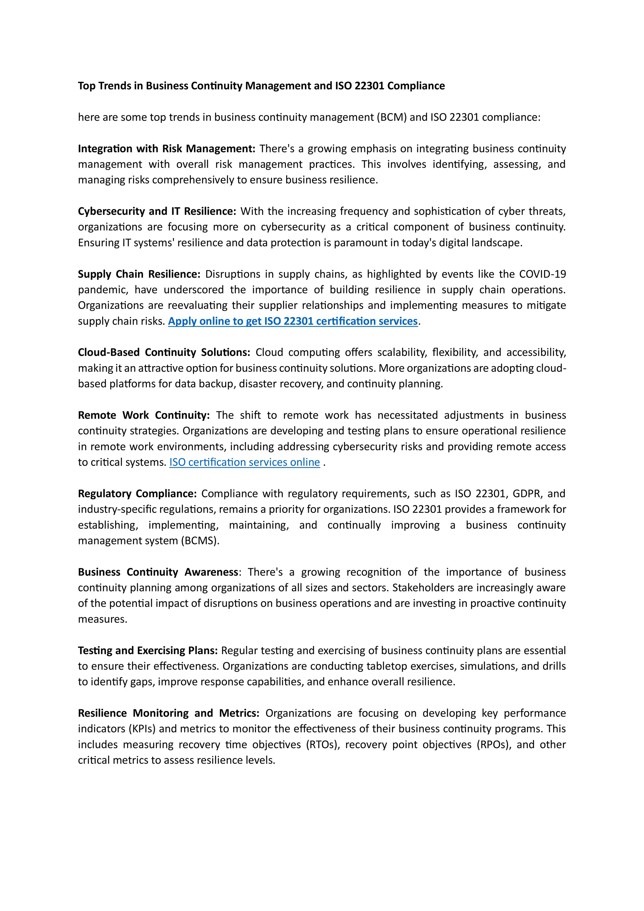 ISO 22301 Business Continuity Management for AI driven Operations. (1).pdf | Cloud Computing ...