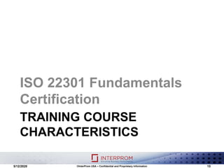 Business continuity management per ISO 22301 - a certification training ...