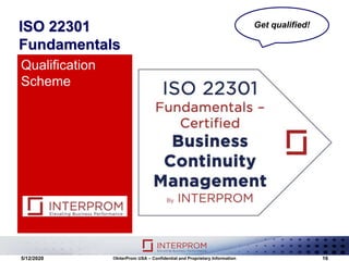 Business continuity management per ISO 22301 - a certification training ...