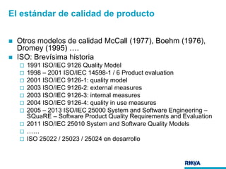 Iso 25000 y el software actual | PDF
