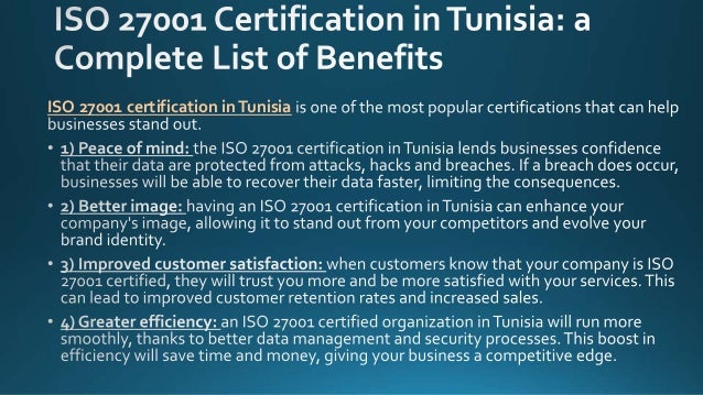 ISO 27001 Certification in Tunisia | PPT