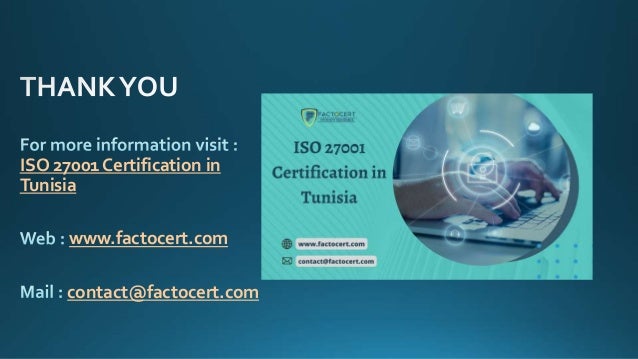 ISO 27001 Certification in Tunisia | PPT