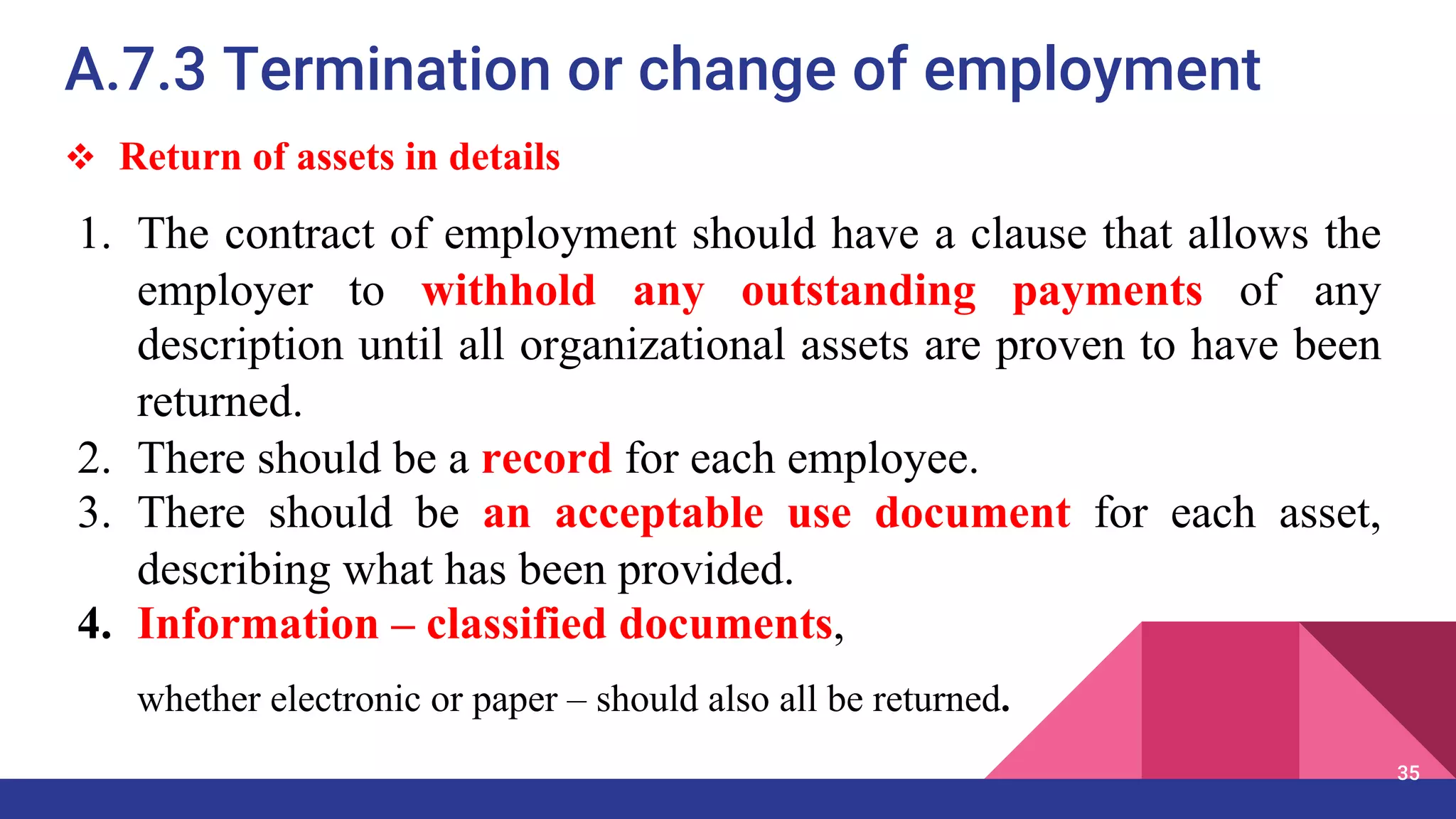 ISMS: A7-Human Resources Security ISO 27001 | PDF