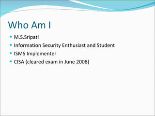 ISO27001 - A Business View | PPT