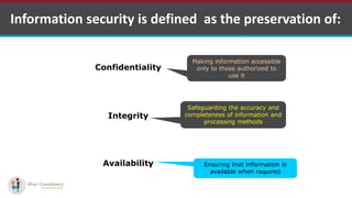 ISO 27001 - information security user awareness training presentation - Part 1 | PPTX