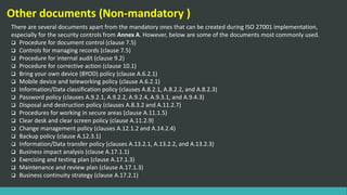 ISO 27001:2013 Mandatory documents and records | PDF