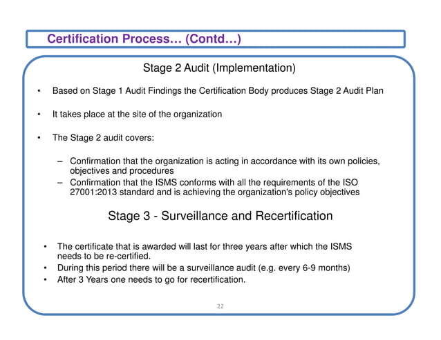 ISO27001: Implementation & Certification Process Overview | PDF