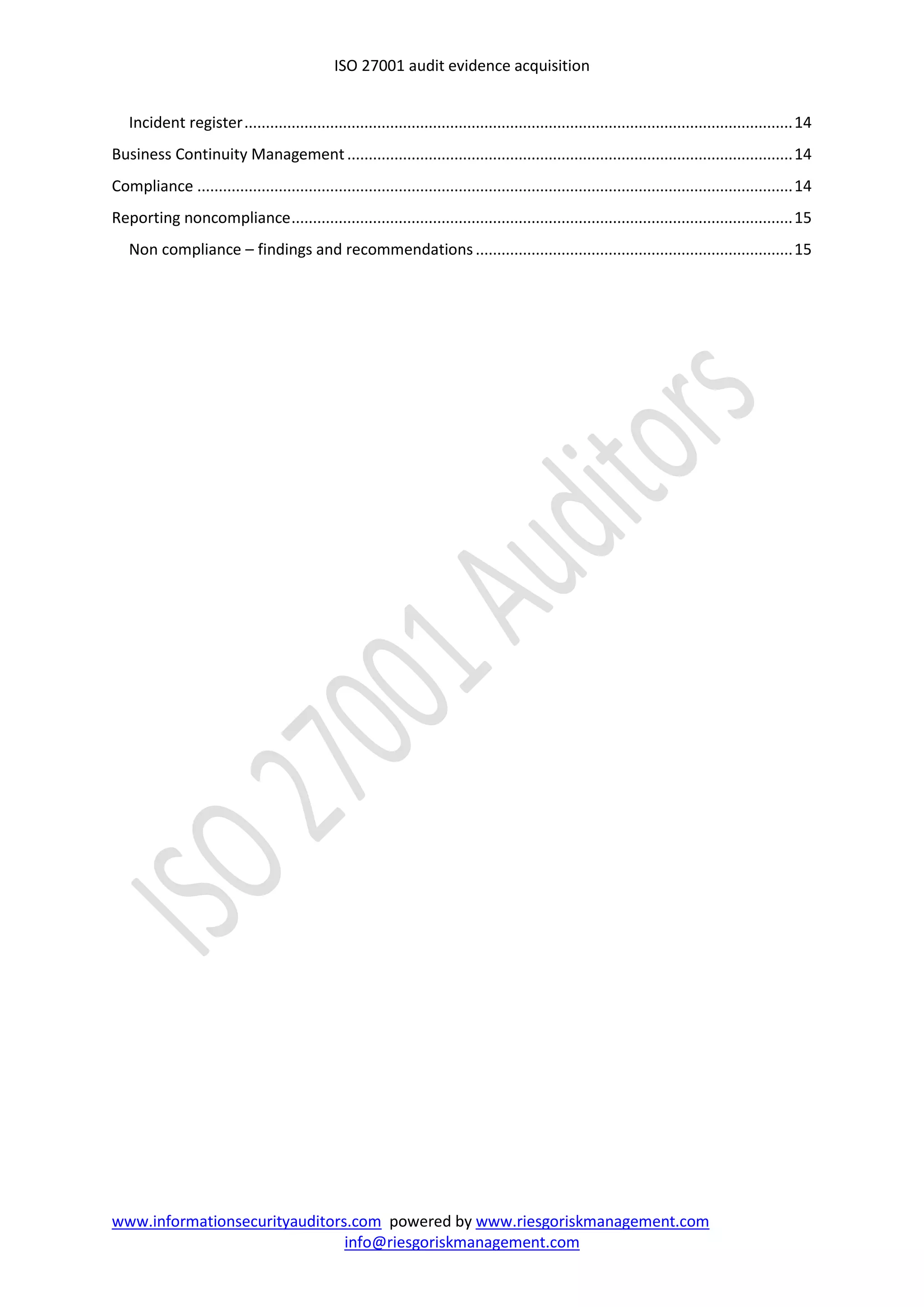 Iso 27001 Audit Evidence Acquisition | PDF