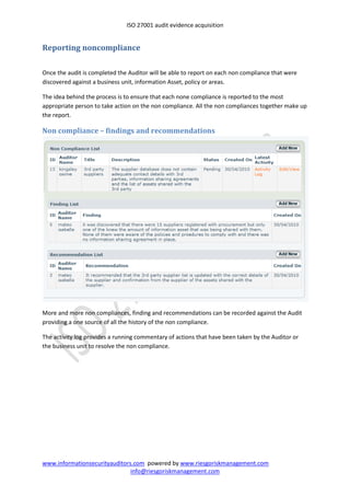 Iso 27001 Audit Evidence Acquisition | PDF
