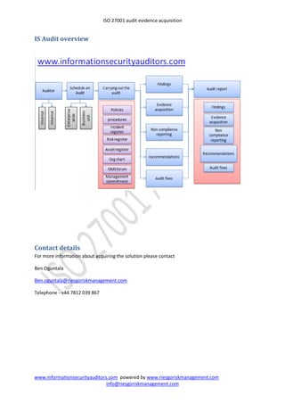 Iso 27001 Audit Evidence Acquisition | PDF