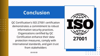ISO 27001 Certificate | Quality Control Certification | PPT