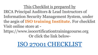 Cloud Computing | Cloud Security | Cloud Computing Audit Checklist | 499 Checklist Questions | PPT