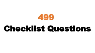 Cloud Computing | Cloud Security | Cloud Computing Audit Checklist | 499 Checklist Questions | PPT