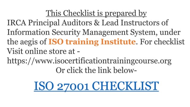 ISO 27001 Checklist - ISMS Scope - Clause 4.3 - 38 checklist Questions ...