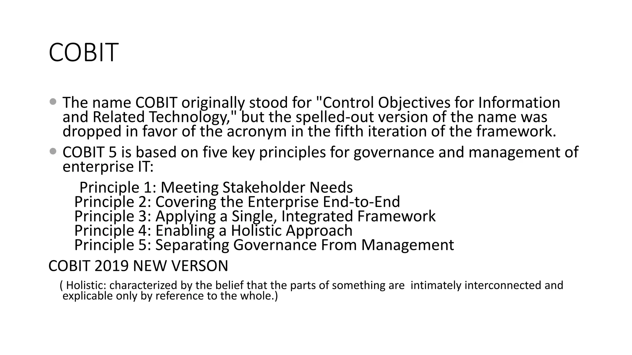 ISO27001_COBIT_Students.pptx | Information and Network Security | Computing
