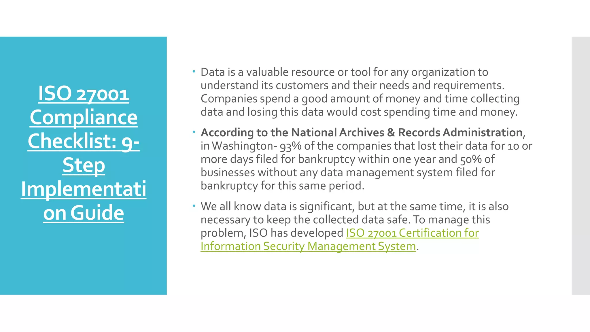 ISO 27001 Compliance Checklist 9 Step Implementation Guide.pptx