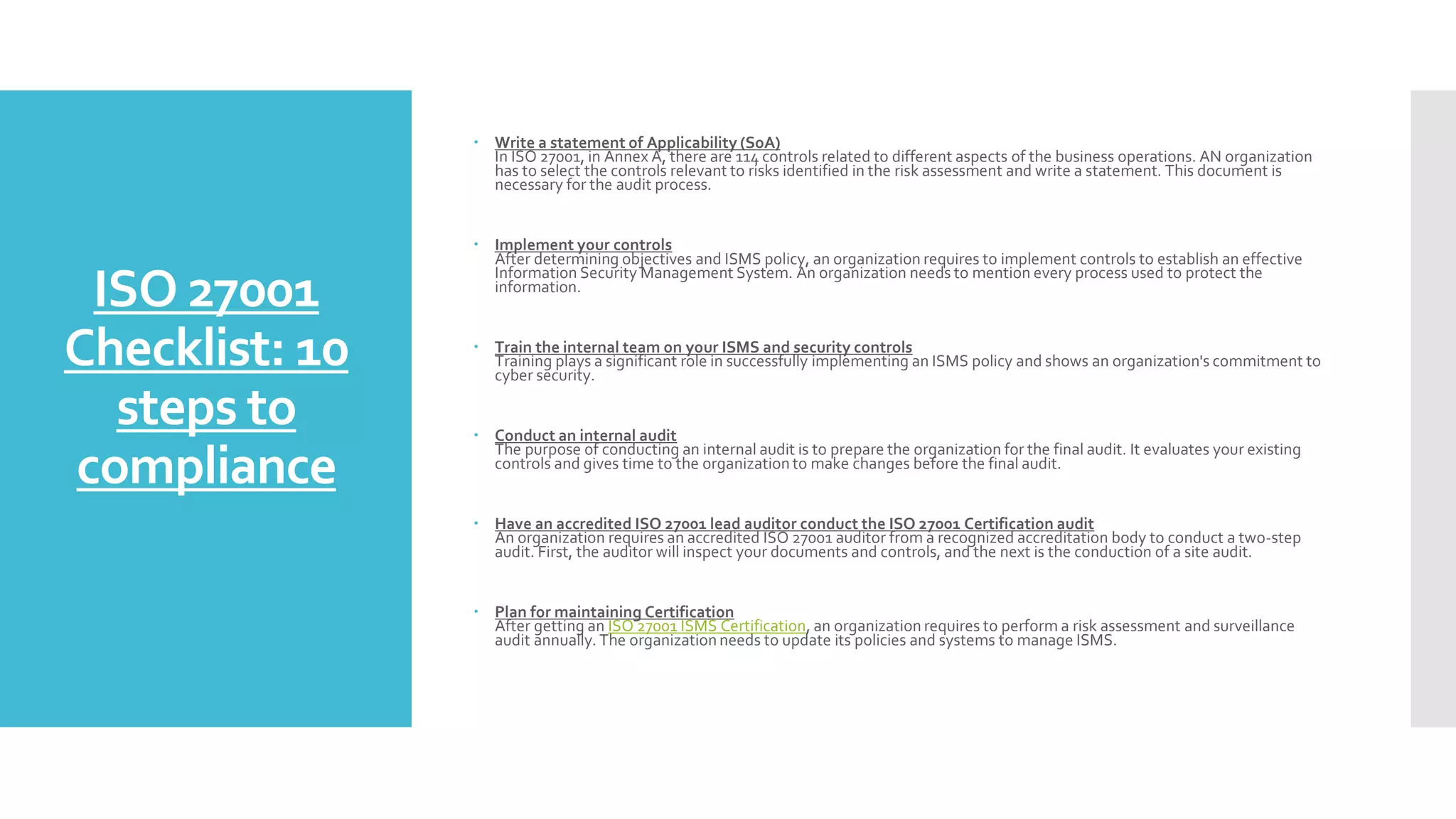 ISO 27001 Compliance Checklist 9 Step Implementation Guide.pptx