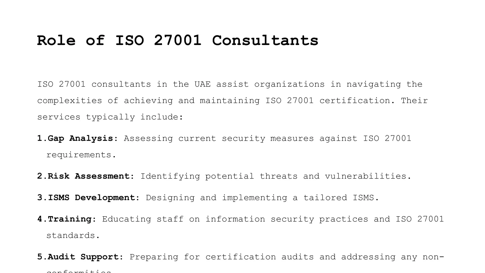 ISO 27001 Consultants in the UAE - Ensuring Robust Information Security | PPT