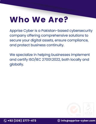 ISO 27001 Guidelines by Apprise Cyber Pakistan.pdf