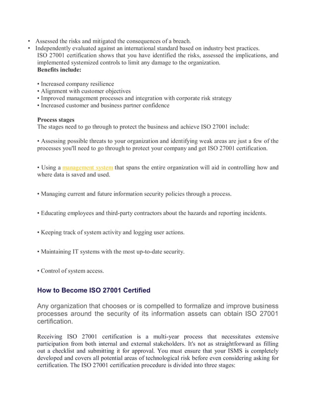 ISO 27001 Information Security Management.pdf | Operating Systems ...