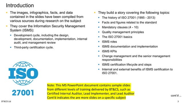 Iso 27001 in images - sample slides from different levels of training ...