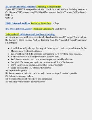 ISO 27001 Training | ISO 27001 Internal Auditor Training | ISMS ...